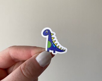 Blue Dinosaur Sticker - Etsy