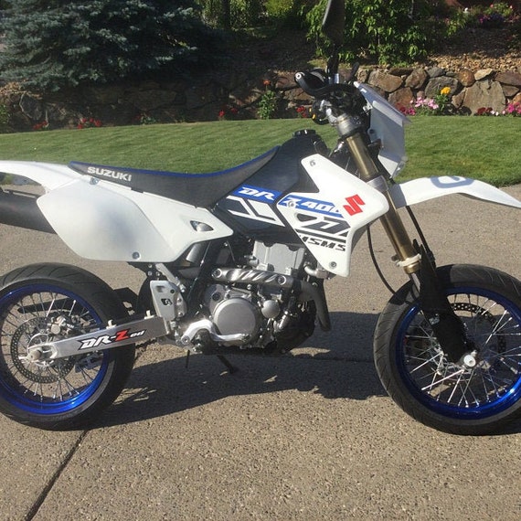 DRZ400sm Graphic kit Swingarm decals stickers set BLUE fits Suzuki DRZ ...