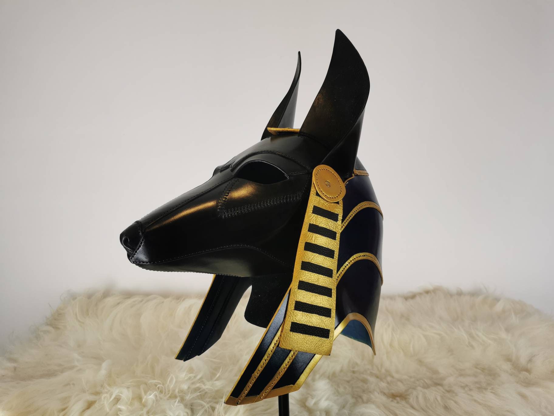Anubis Mask Etsy Leather Mask MADE TO ORDER Anubis Mask... Masquerade