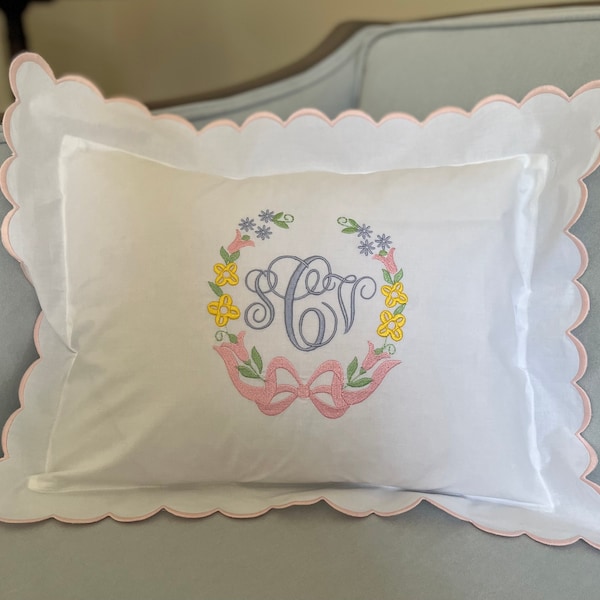 Monogram Pillow Sham - Etsy
