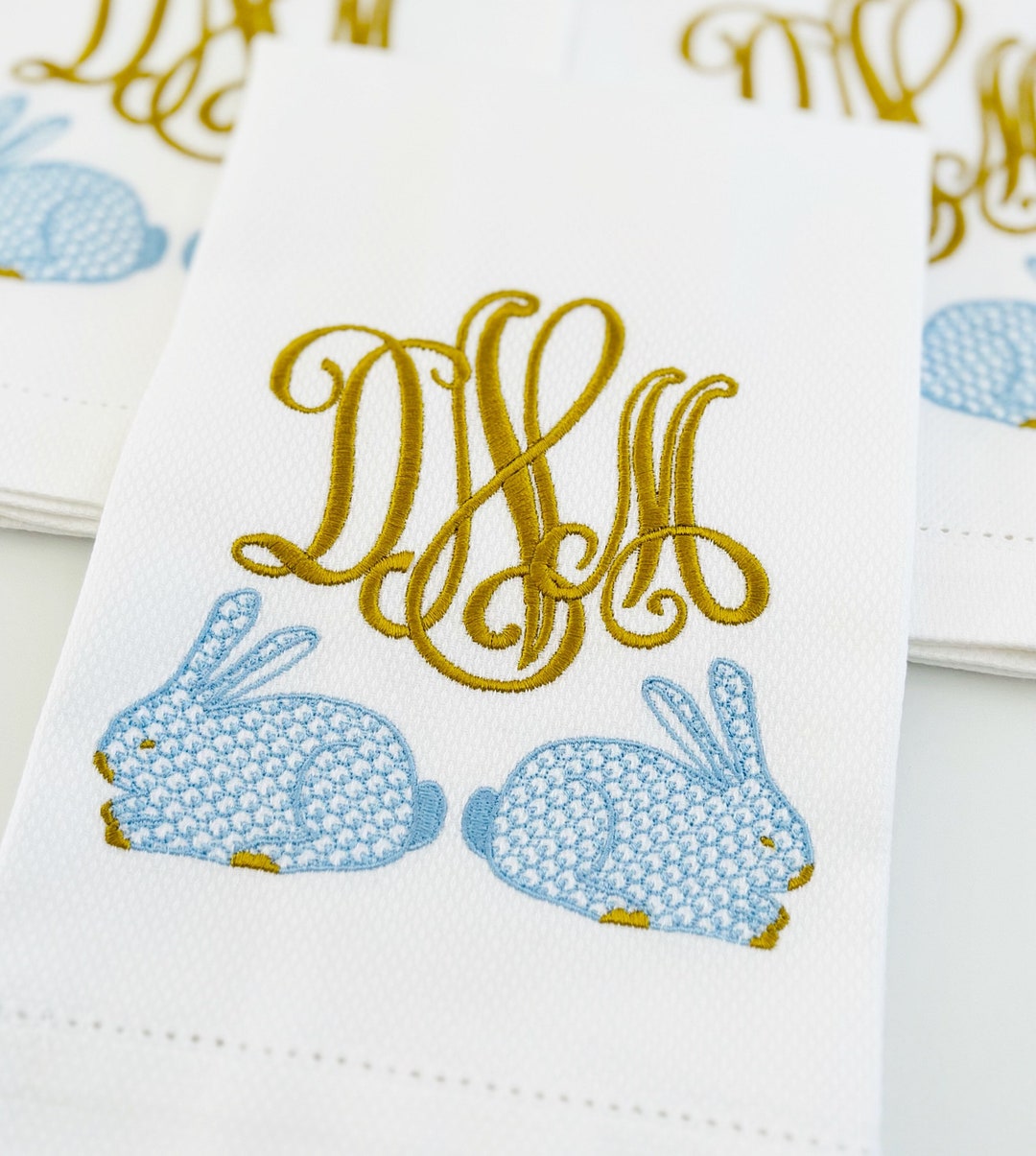 Easter Monogrammed Hemstitched Guest Towel/tea Towel - Etsy