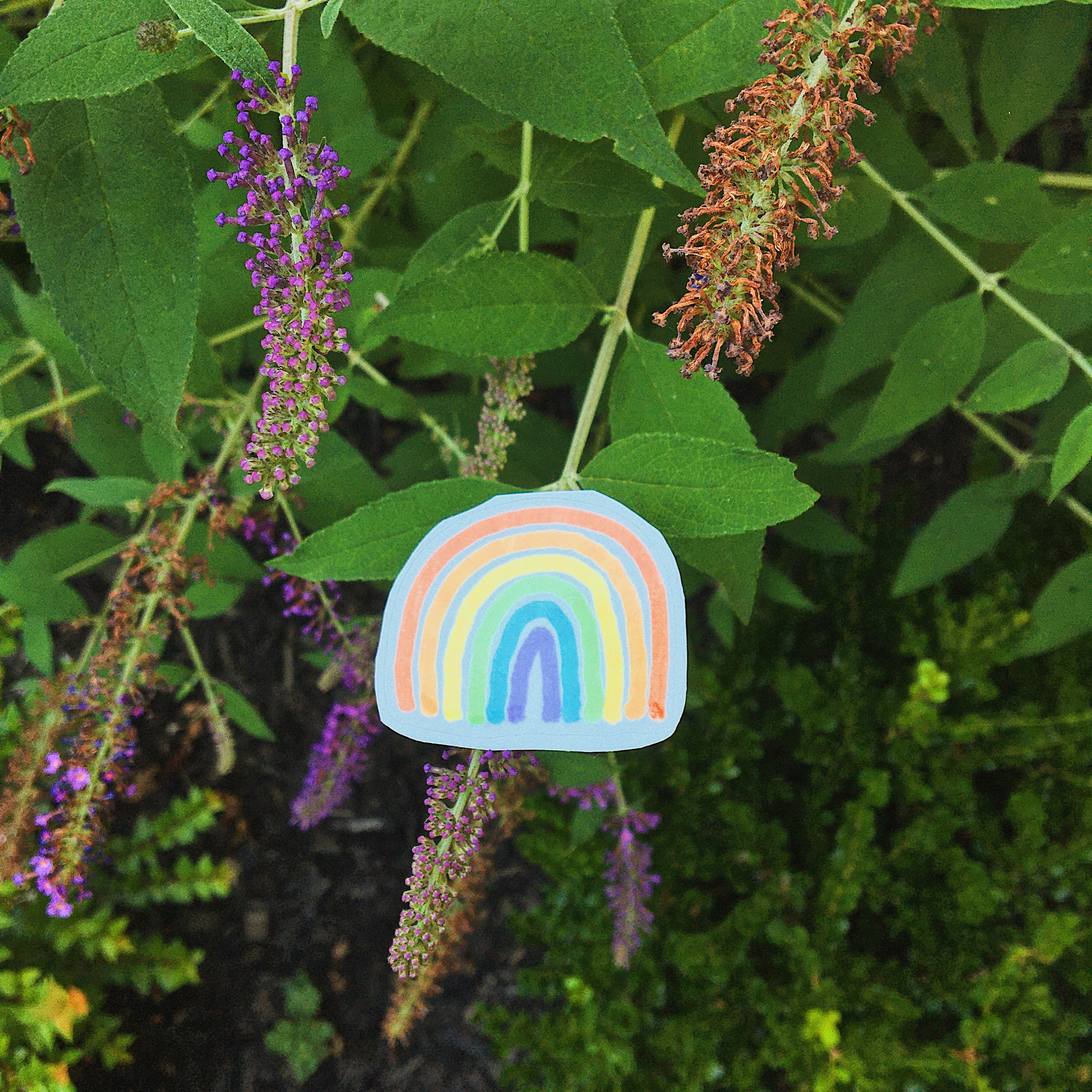 Boho Rainbow Sticker, Rainbow Sticker, Rainbow, Aesthetic Sticker - Etsy