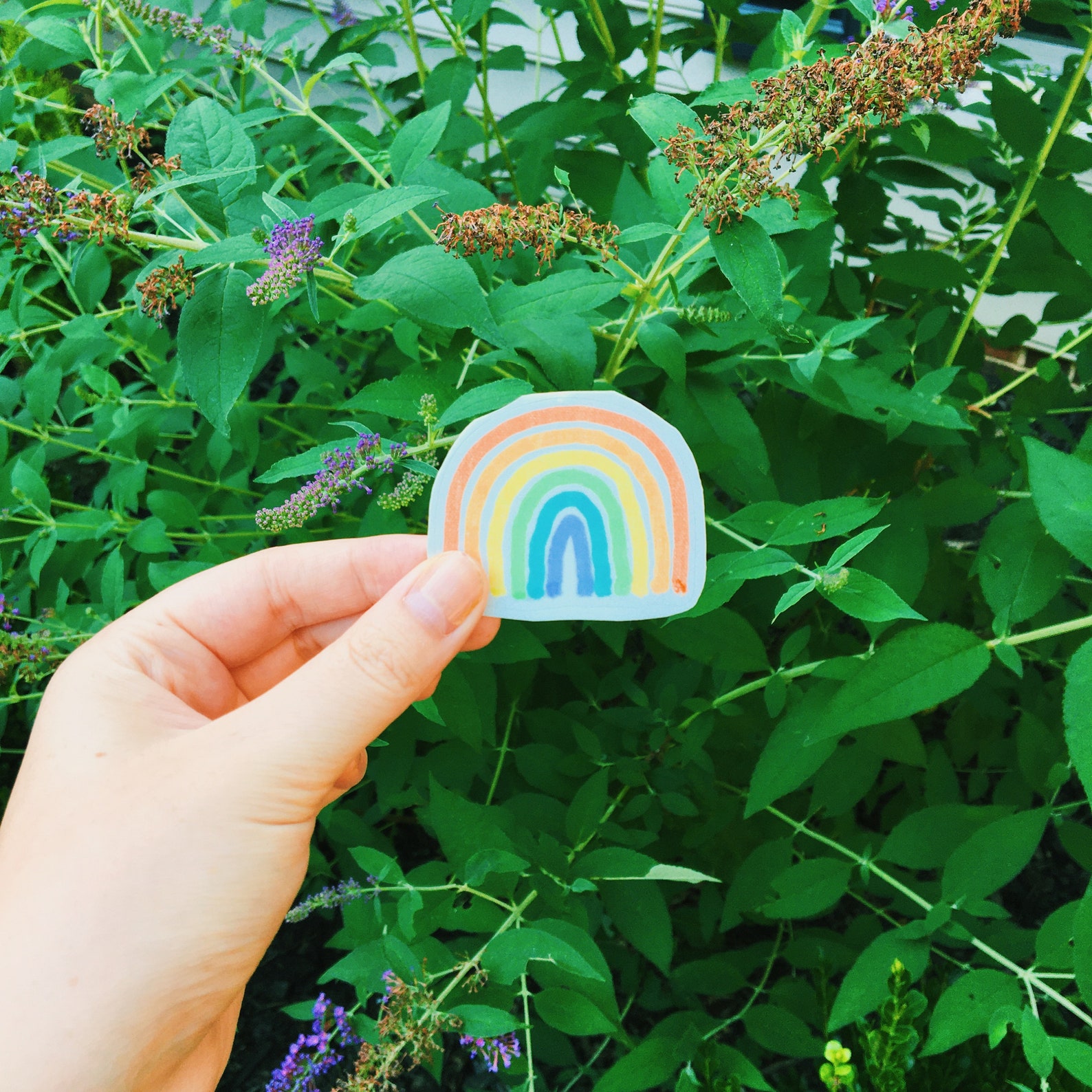 Boho Rainbow Sticker, Rainbow Sticker, Rainbow, Aesthetic Sticker - Etsy