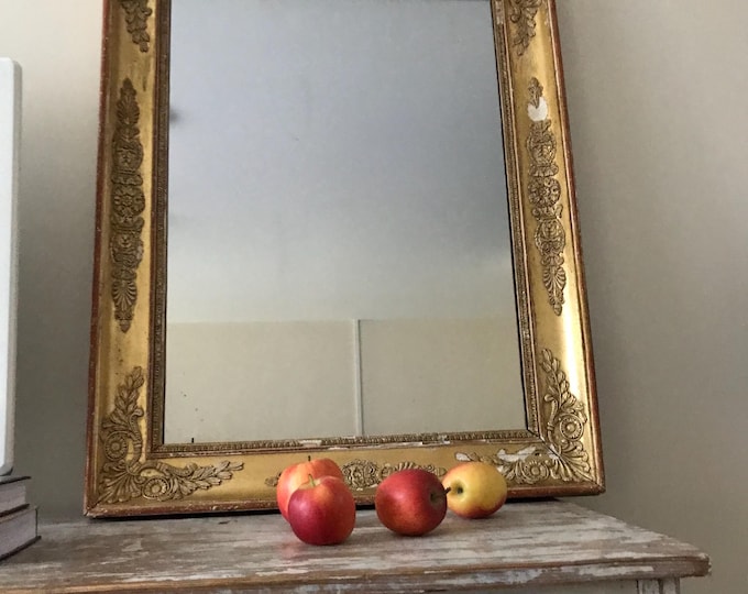 French Antique Empire Period Giltwood Mirror, Circa 1810-1840. 78x62cm ...