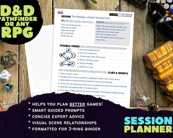 Dnd Session Planner - Etsy