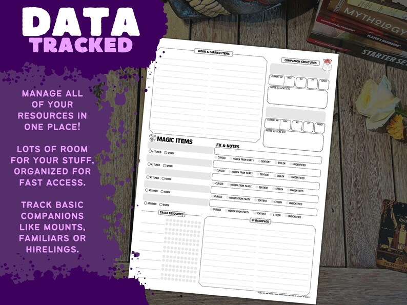 D&D 5e Character Sheet: Fillable PDF With Campaign Notes (digital ...