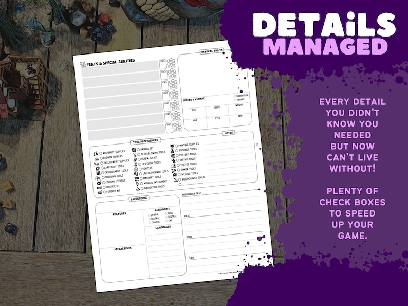 D&D 5e Character Sheet: Fillable PDF With Campaign Notes (digital ...