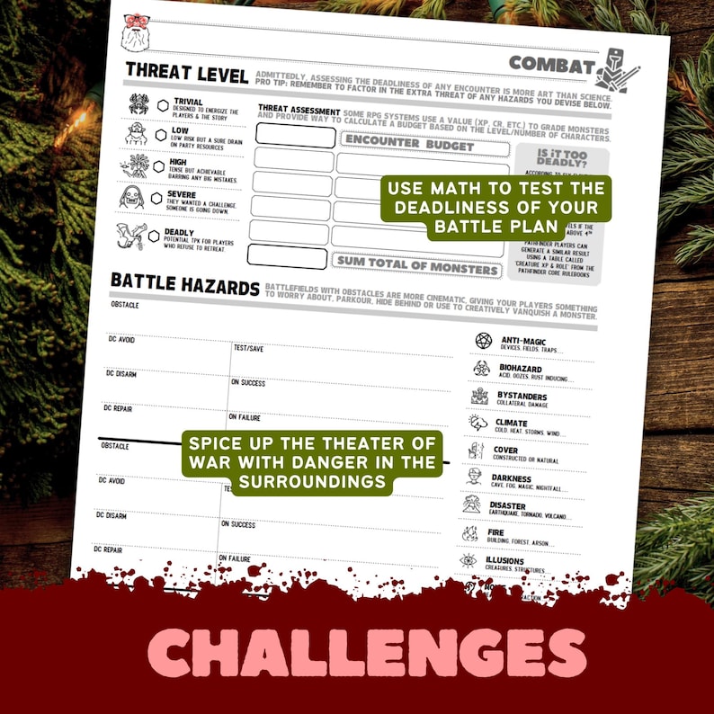 Dnd 5E Combat Encounter Planner: Game Master Battle Organizer (digital ...