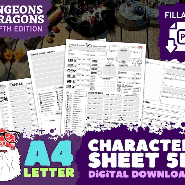 5e Character Notes Journal - Etsy