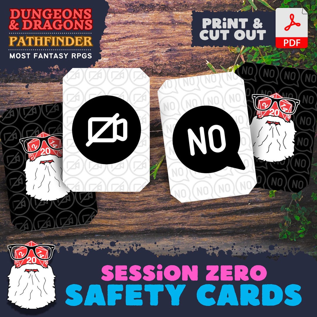 Dnd Safety Cards: Lines & Veils for Role-playing Games (digital ...