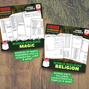 Dnd World Builder Bundle: RPG Campaign Creator (fillable PDF) - Etsy