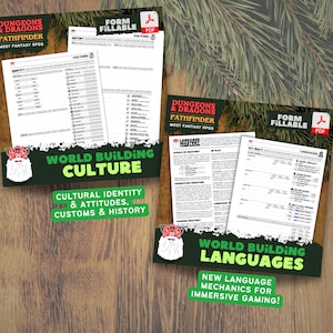 Dnd World Builder Bundle: RPG Campaign Creator (fillable PDF) - Etsy