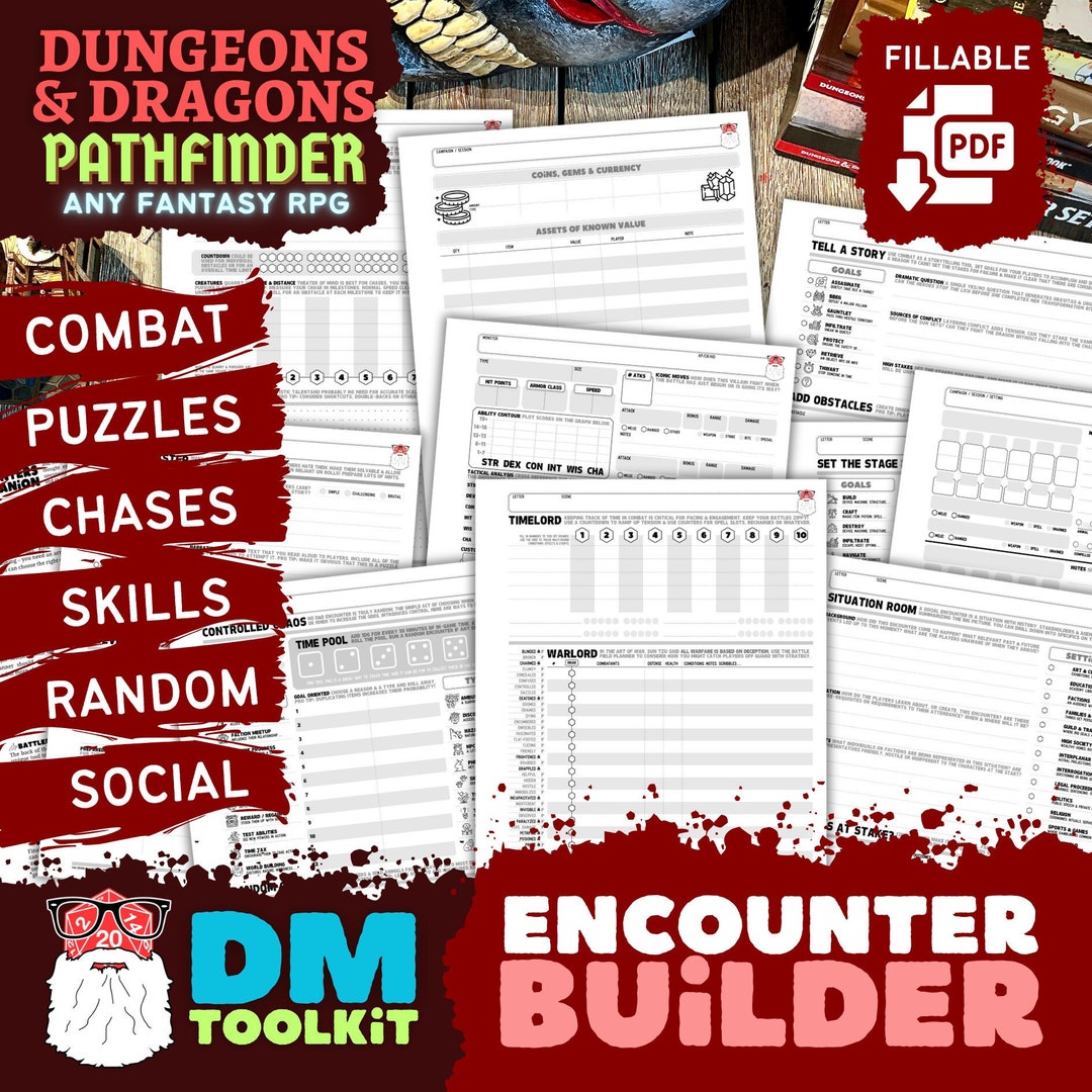Dnd Encounter Builder DM Toolkit| Fillable PDF for Dungeons & Dragons ... Dnd Encounter Builder DM Toolkit| Fillable PDF for Dungeons & Dragons ...