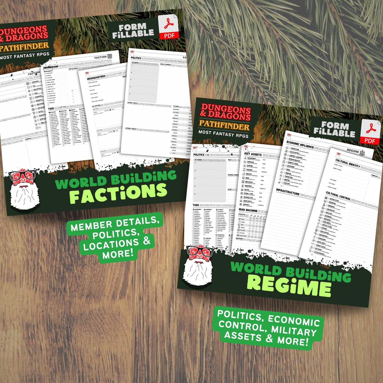 Dnd World Builder Bundle: RPG Campaign Creator (fillable PDF) - Etsy