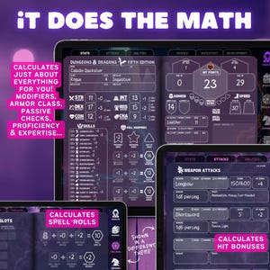 Dnd 5e Digital Character Keeper | Character Sheet Journal Plus Spell ...