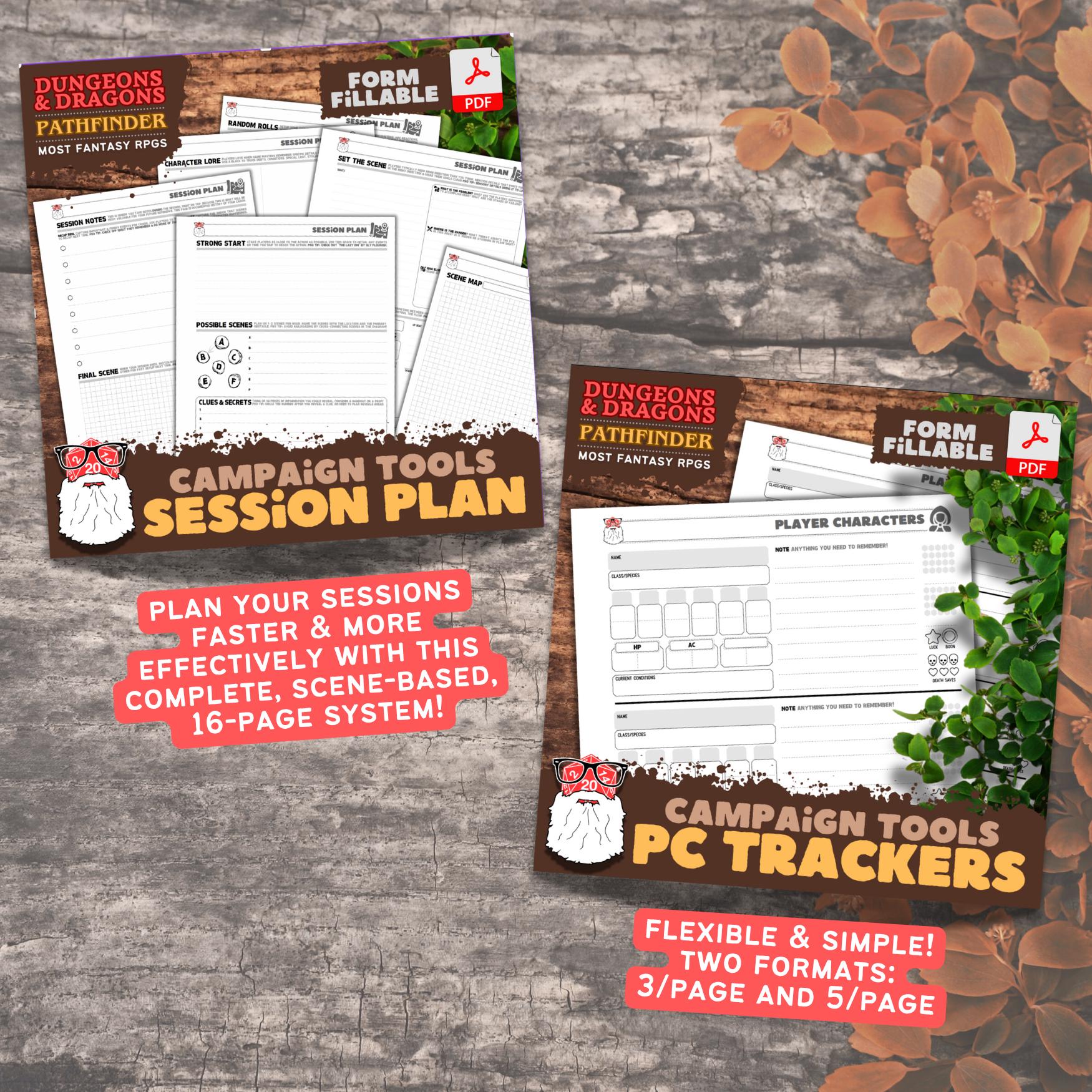 Dnd DM Campaign Journal: RPG Session Planner + NPC Tracker (fillable ...