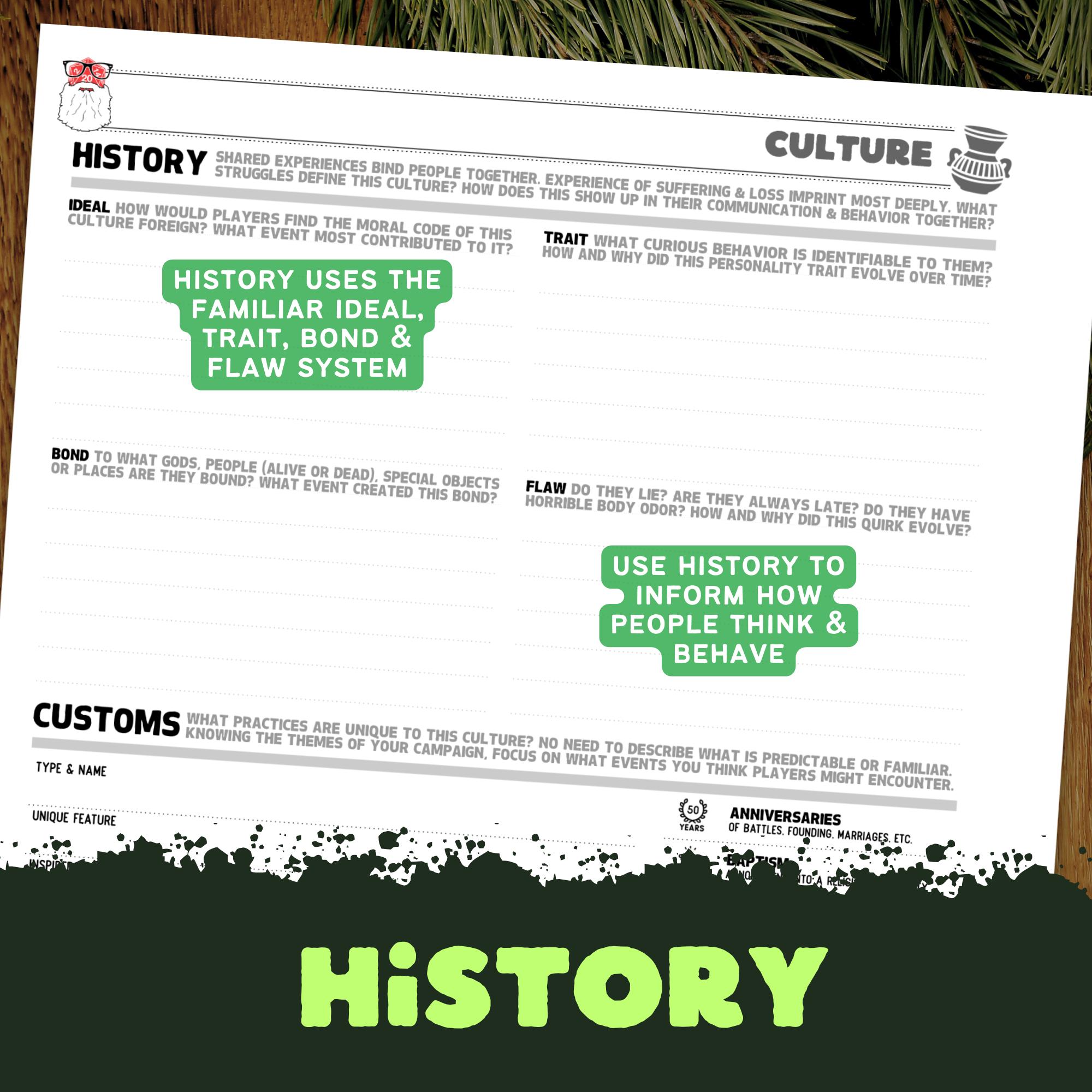 Dnd World Building Template: Culture Creator for RPG (fillable PDF) - Etsy