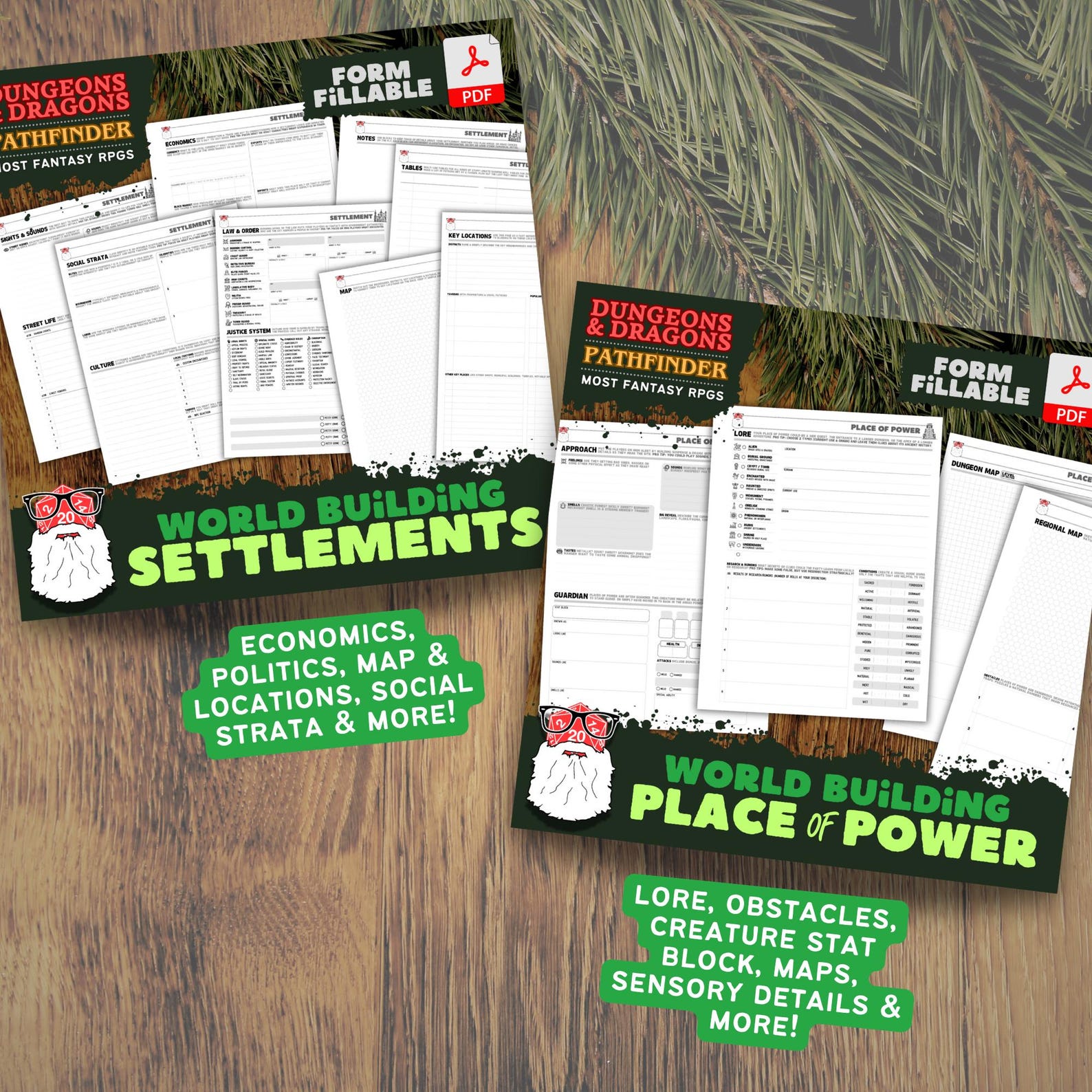 Dnd World Builder Bundle: RPG Campaign Creator (fillable PDF) - Etsy