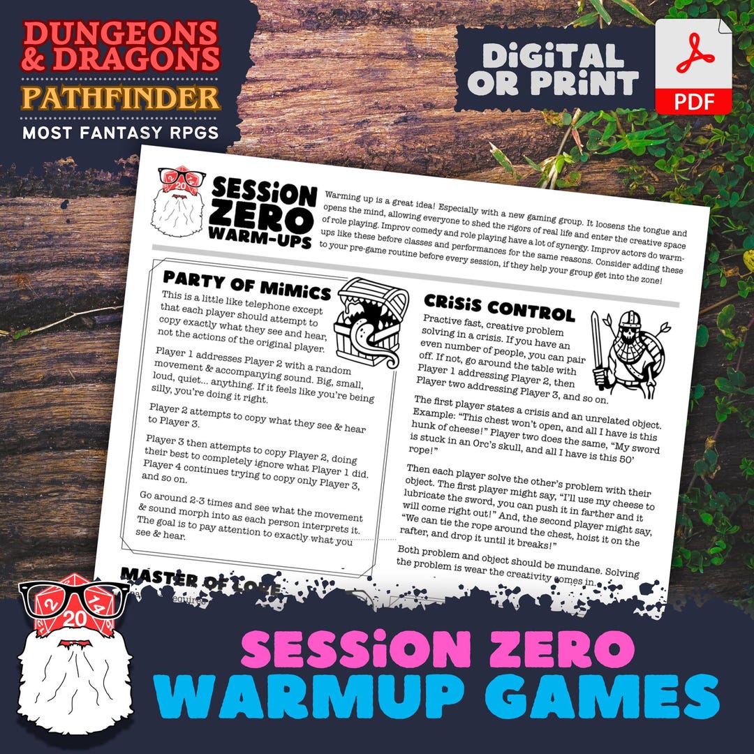 Dnd Warm-up Activities for Role-playing Games | Uses Improv Comedy ...