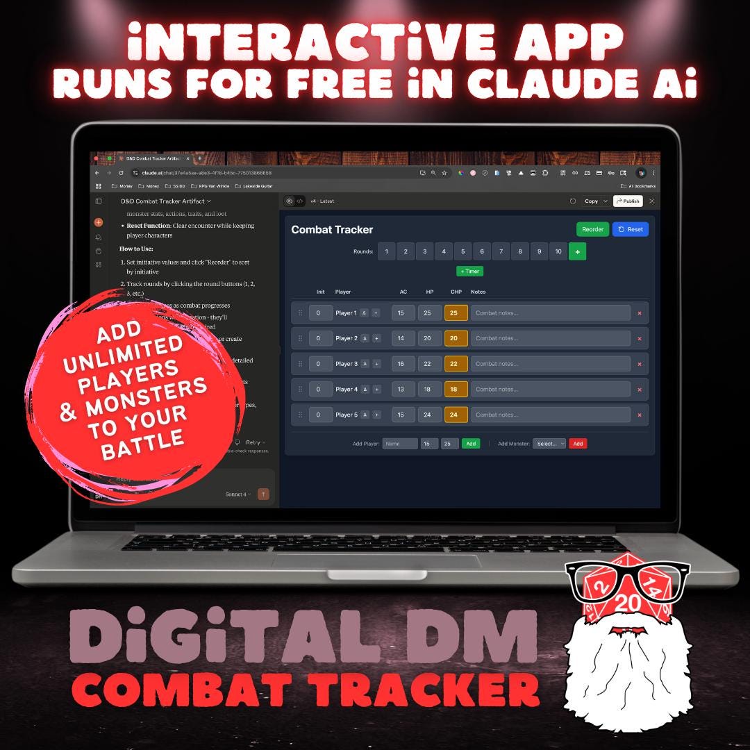 Ai-powered Dnd Combat Tracker: Digital Initiative Manager (1-time ...
