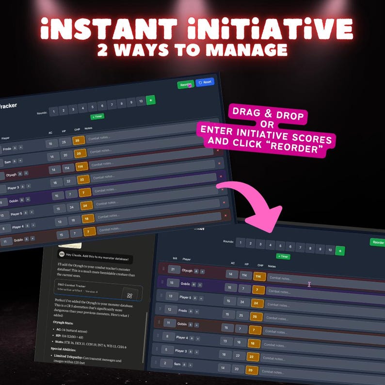 Ai-powered Dnd Combat Tracker: Digital Initiative Manager (1-time ...