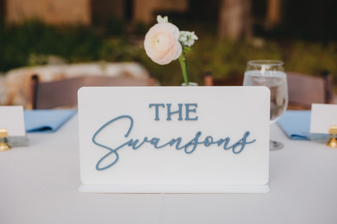 Head Table Sign Wedding Table Sign Last Name Sign Newly Wed Sign Custom ...