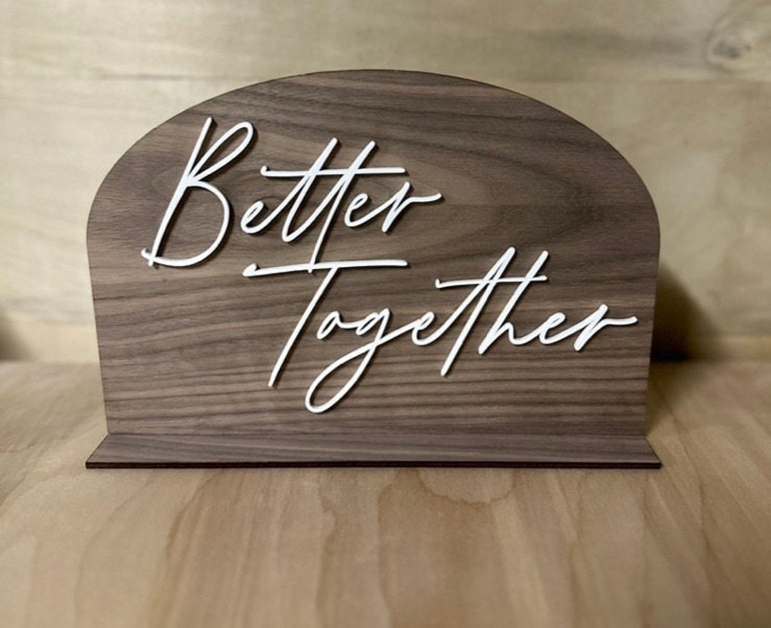 Personalized 3D Wedding Table Sign, Acrylic or Wood Newlywed Decor - Etsy
