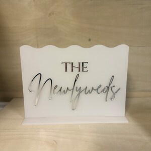 Newlywed Sign Head Table Sign Wedding Table Sign Last Name Sign ...