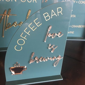 Small Table Top Sign Coffee Wedding Sign Cards and Gifts Sign Custom ...