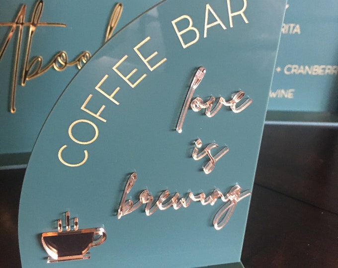 Small Table Top Sign Coffee Wedding Sign Cards and Gifts Sign Custom ...
