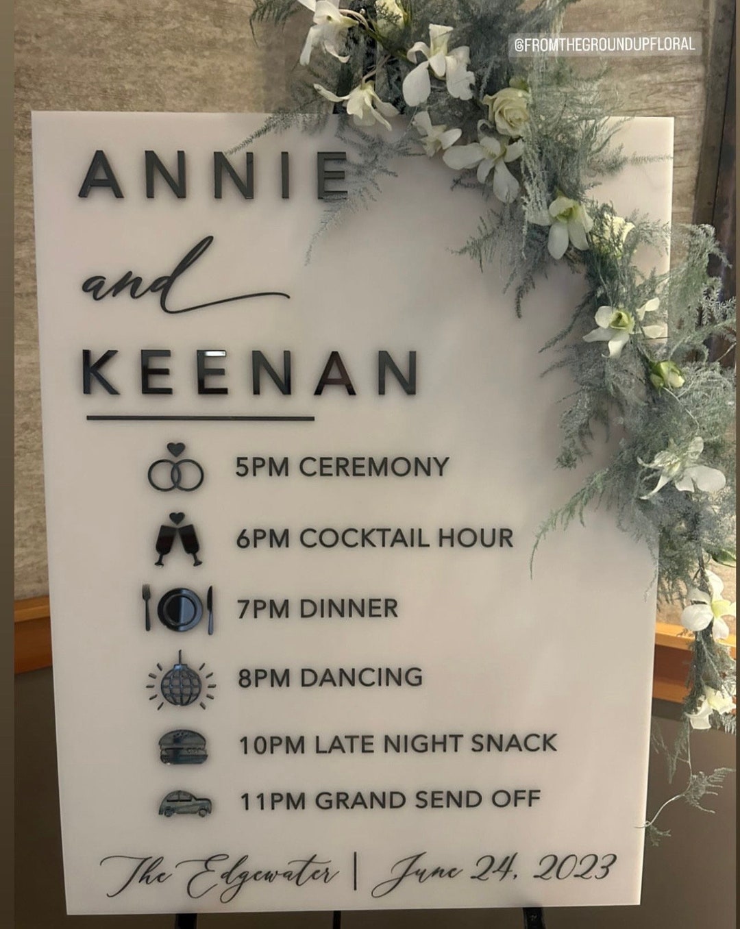 Modern Wedding Timeline and Welcome Sign Set Day-of Event Signage ...
