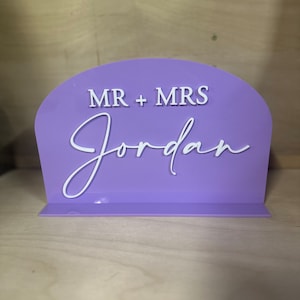 Newlywed Sign Head Table Sign Wedding Table Sign Last Name Sign ...