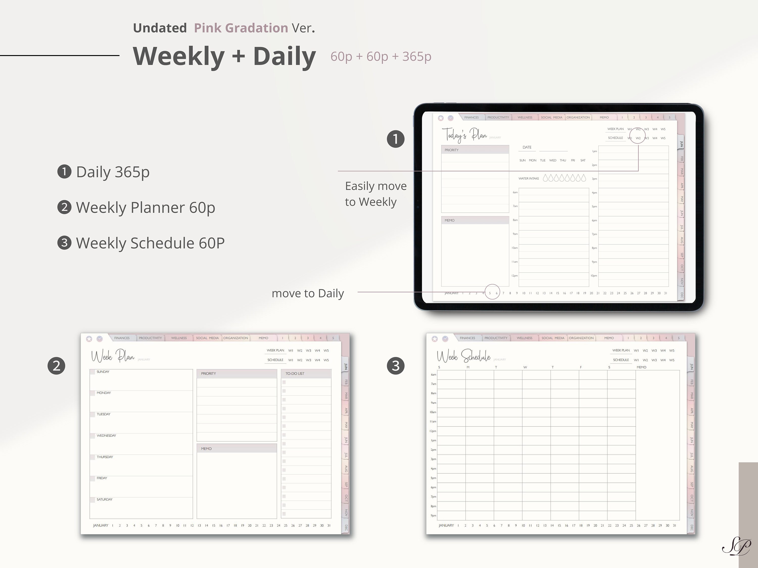 Undated Digital Planner | All in One Ultimate Planner | iPad Planner ...