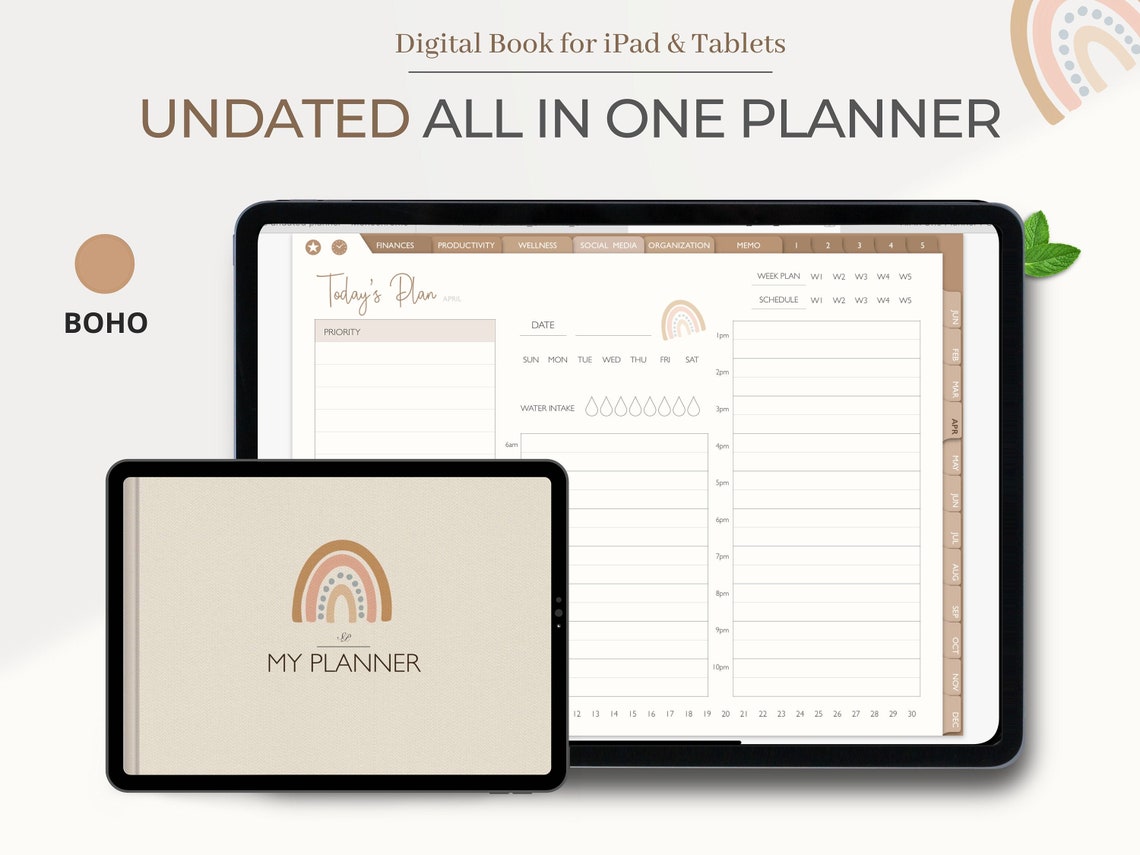 Undated Digital Planner All in One Ultimate Planner iPad - Etsy