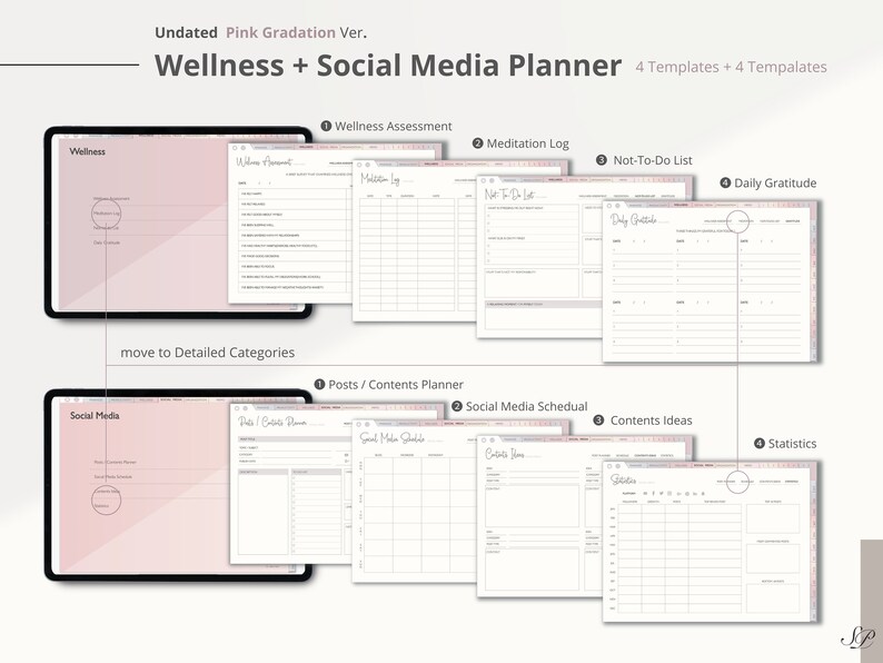 Undated Digital Planner All in One Ultimate Planner iPad Planner ...