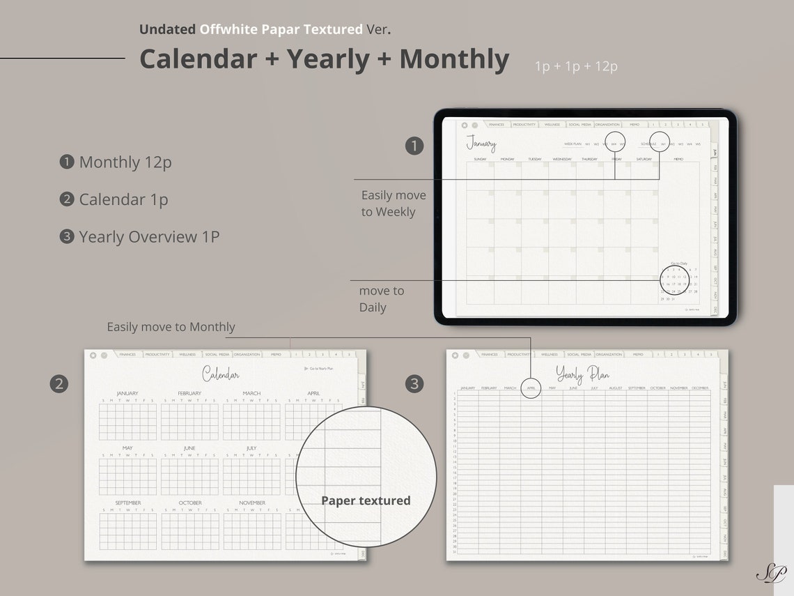 Undated Digital Planner All in One Ultimate Planner Ipad | Etsy