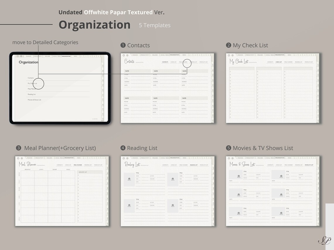 Undated Digital Planner All in One Ultimate Planner Ipad | Etsy