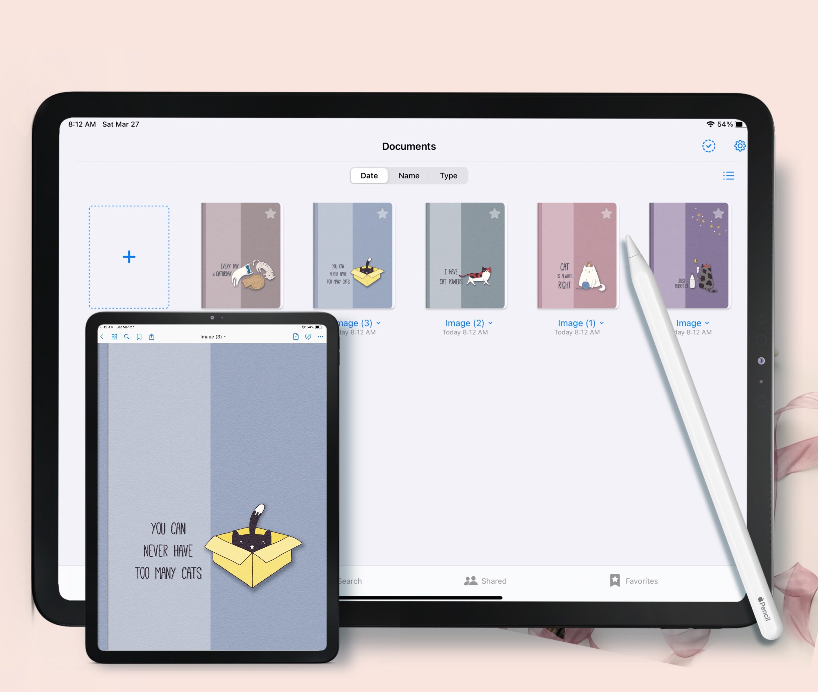 Digital Notebook Covers for Goodnotes Cat Illustration Covers Cat ...