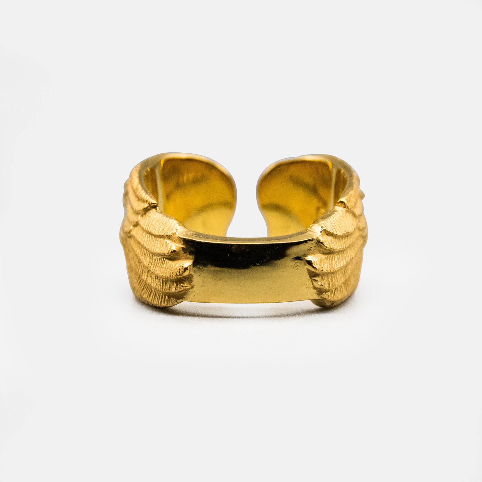 Gold Plated Sterling Silver Icarus Ring – Fantasy Wing Statement ...