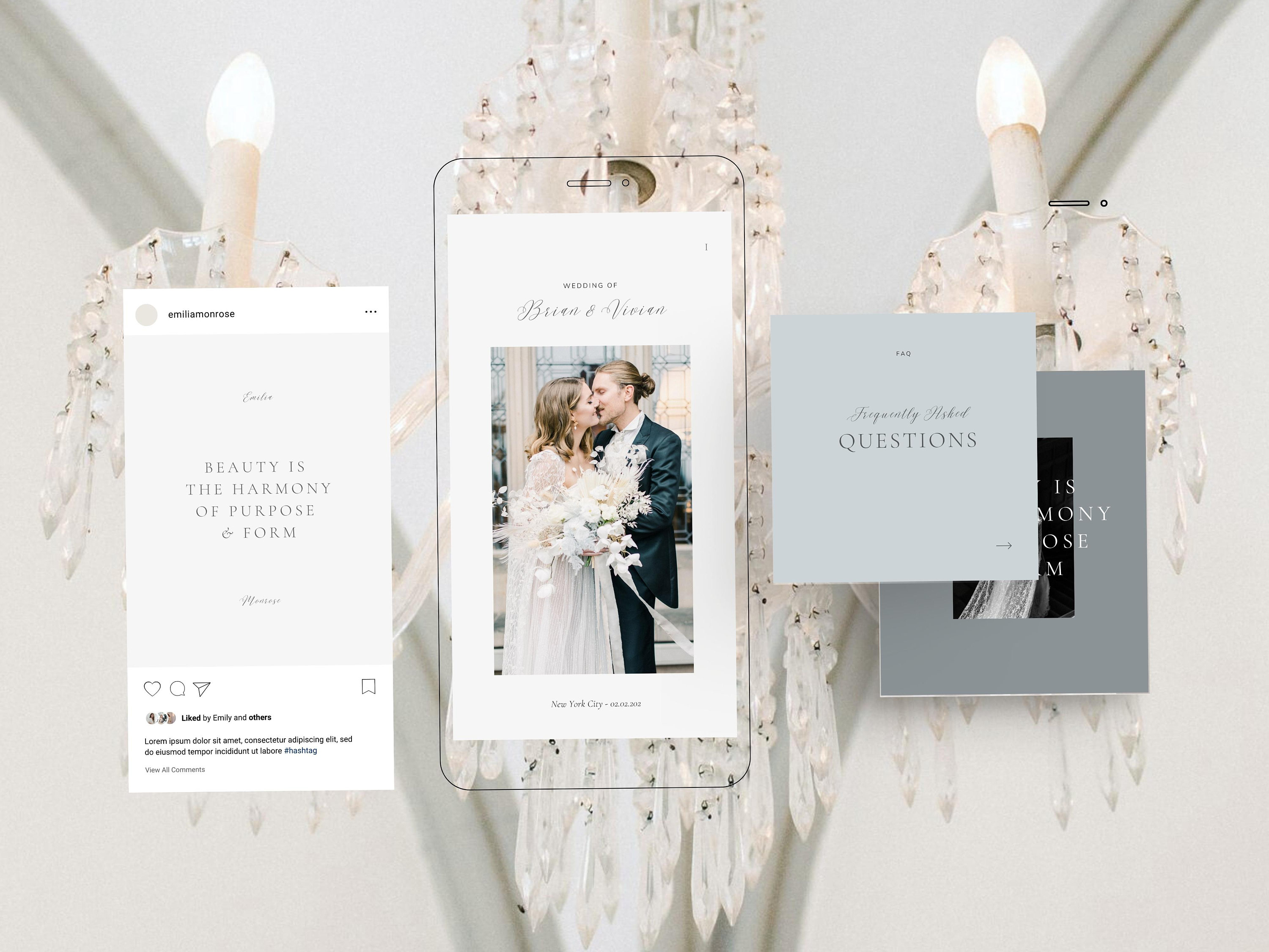 Elegant Instagram Story Bundle for Wedding Photographers, Modern ...