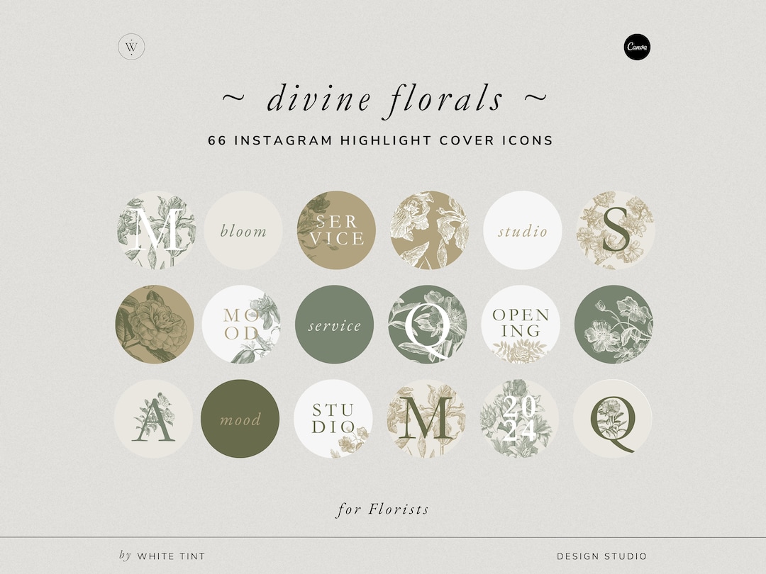 Floral Instagram Highlight Cover for Florists and Flower Shops ...