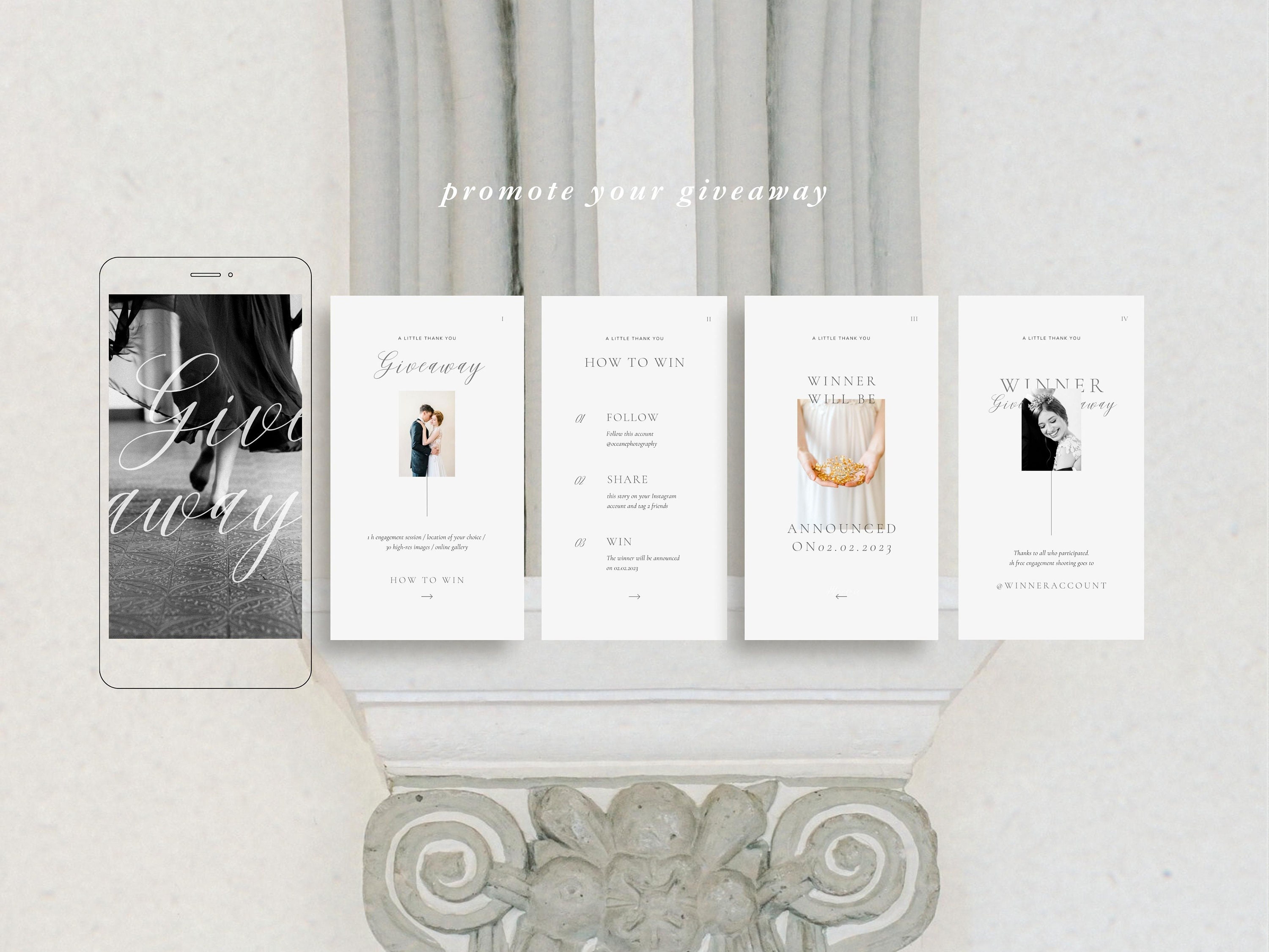 Elegant Instagram Story Templates for Wedding Photographers and ...