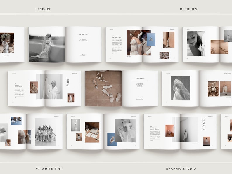 Square Scrapbook, Wedding Coffee Table Photo Book Template Editable in ...