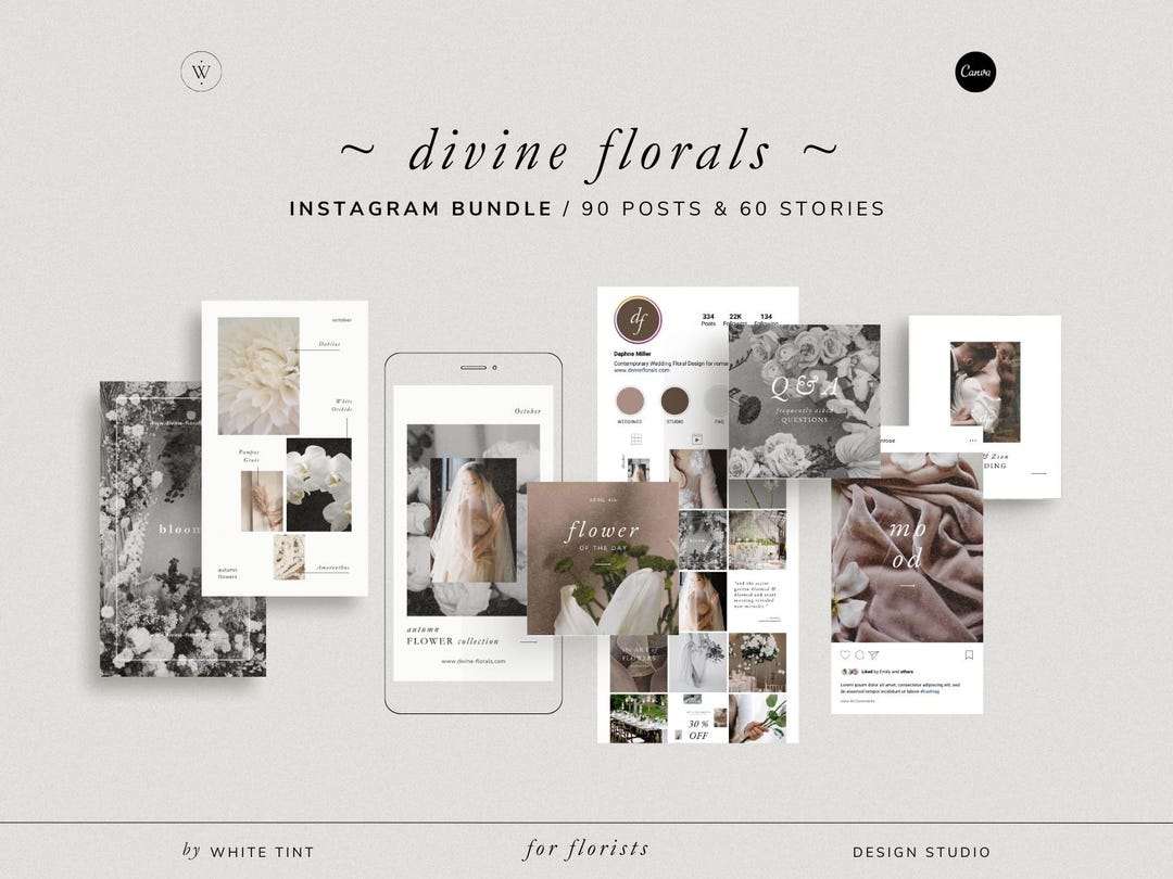 Aesthetic Instagram Bundle for Wedding Florists and Floral Designer ...