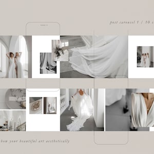 Modern Carousel Instagram Post Templates for Wedding Photographers ...