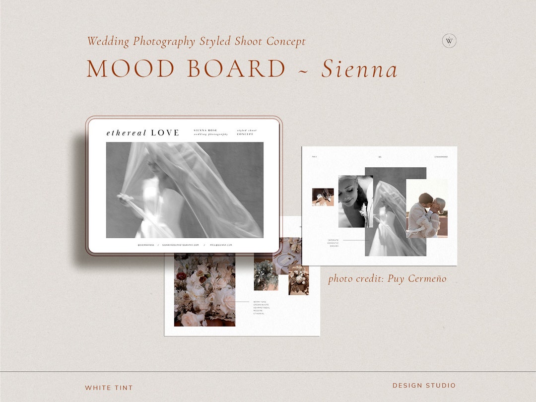 Modern Photography Mood Board Canva Template, Minimal Concept Vision ...