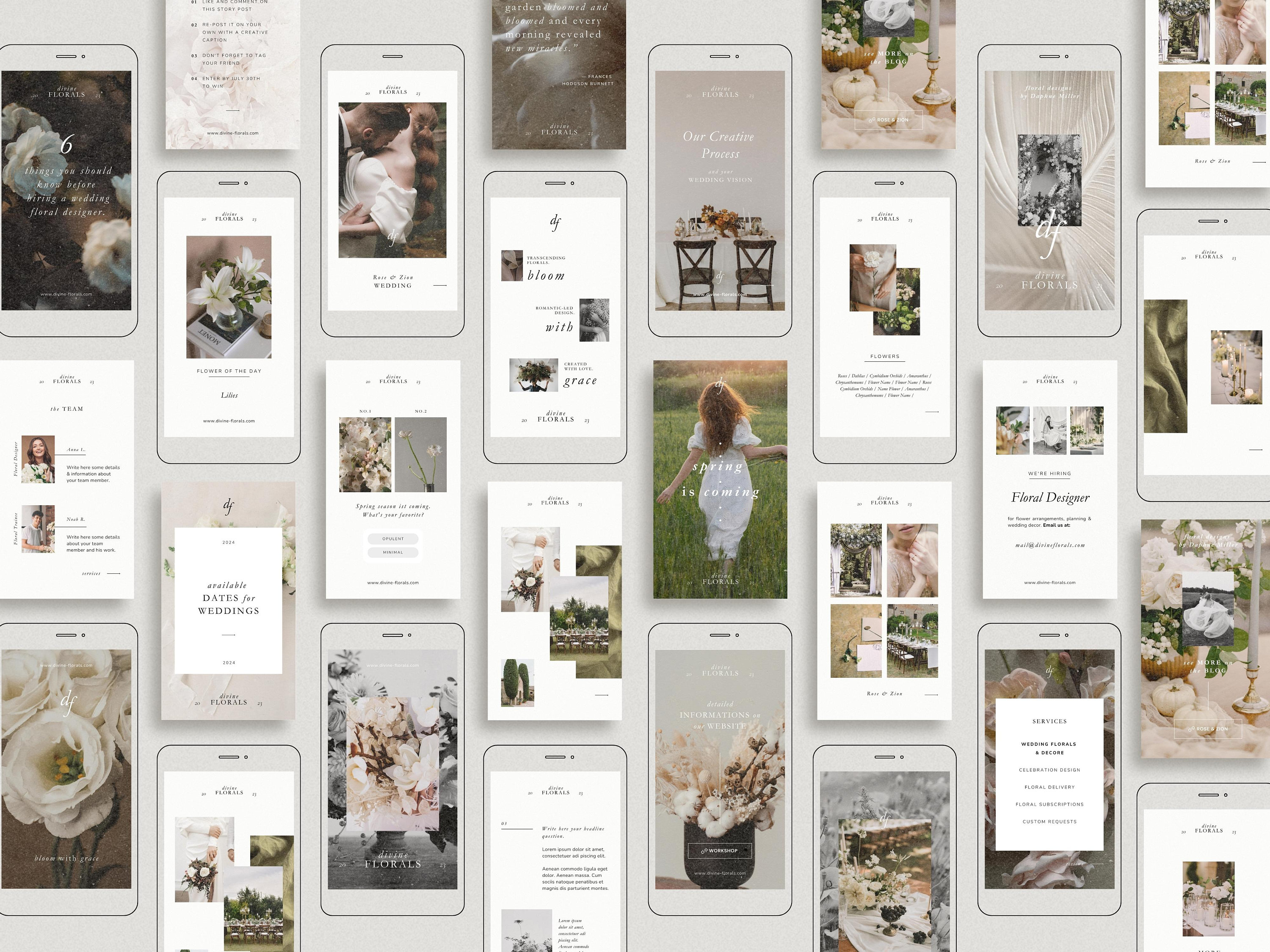 Aesthetic Instagram Bundle for Wedding Florists and Floral Designer ...