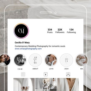 Modern Instagram Cover Highlight Icons for Photographers, Aesthetic ...