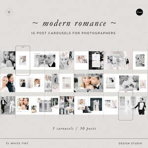Luxury Carousel Instagram Post Templates for Wedding Photographers ...