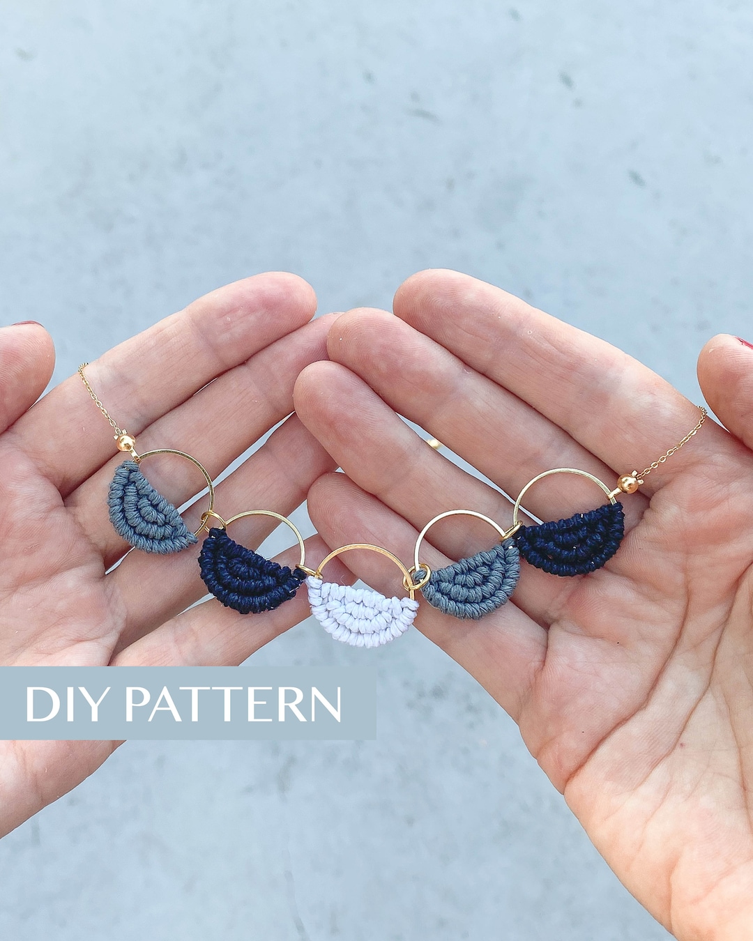 Macrame PATTERN Necklace, DIY Macrame Tutorial, Macrame Jewelry Pattern ...